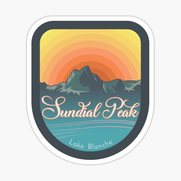 "Utah Sundial Peak Sticker Sunset" Sticker for Sale by MtnStickers ...