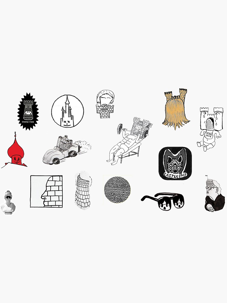 "Castle Face Records - Castle Faces - Sticker Sheet" Sticker by ...