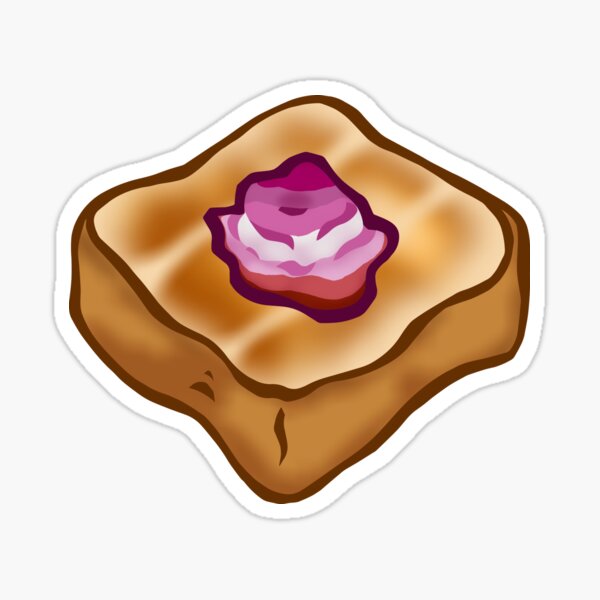 "Lesbian Pride toast sticker" Sticker by Kingbreadroyal | Redbubble