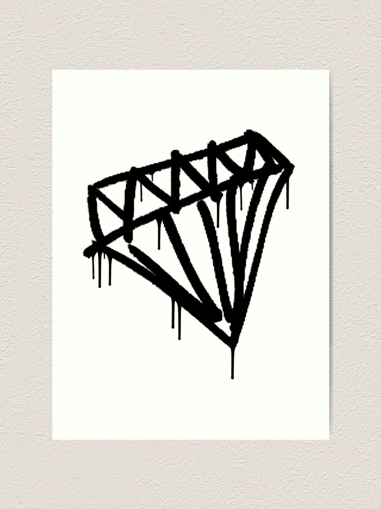 "Black Diamond Drip" Art Print for Sale by JVanessar | Redbubble