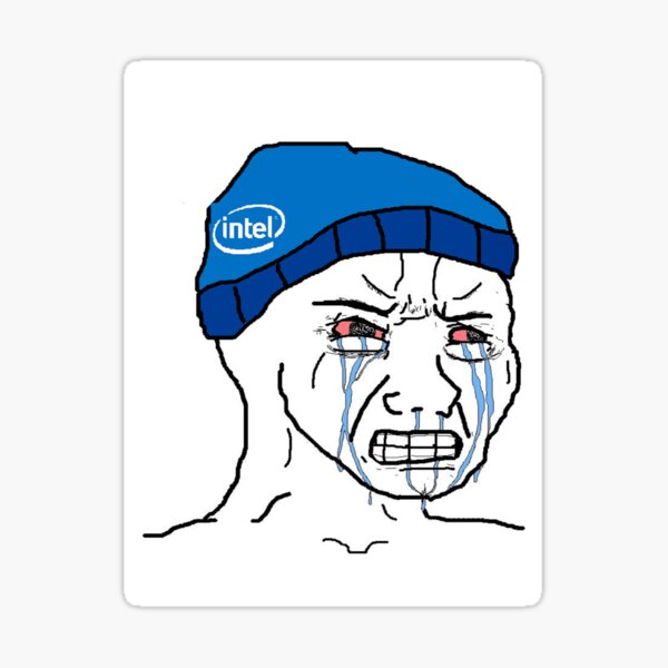 "Intel rages against AMD" Sticker by brubru1995 | Redbubble