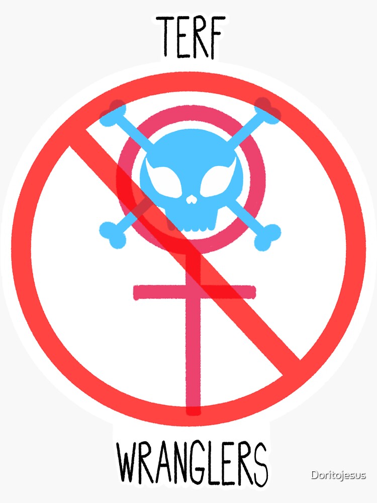"TERF Wranglers Logo w/ Words" Sticker by Doritojesus | Redbubble