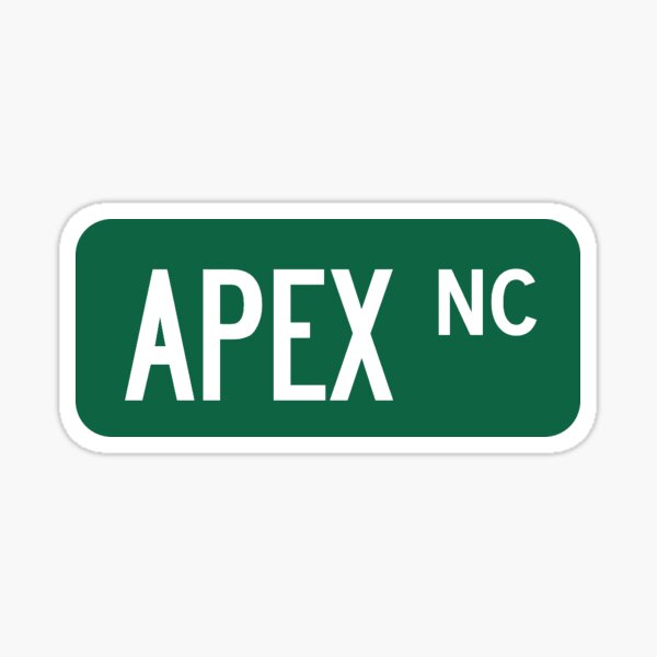 "Apex, NC Street Sign Sticker" Sticker by hesappe | Redbubble