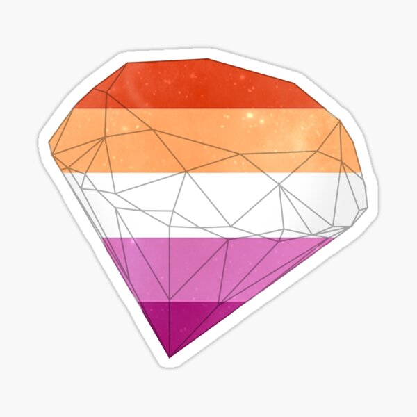 "Lesbian Pride Diamond" Sticker by BWolfDraws | Redbubble