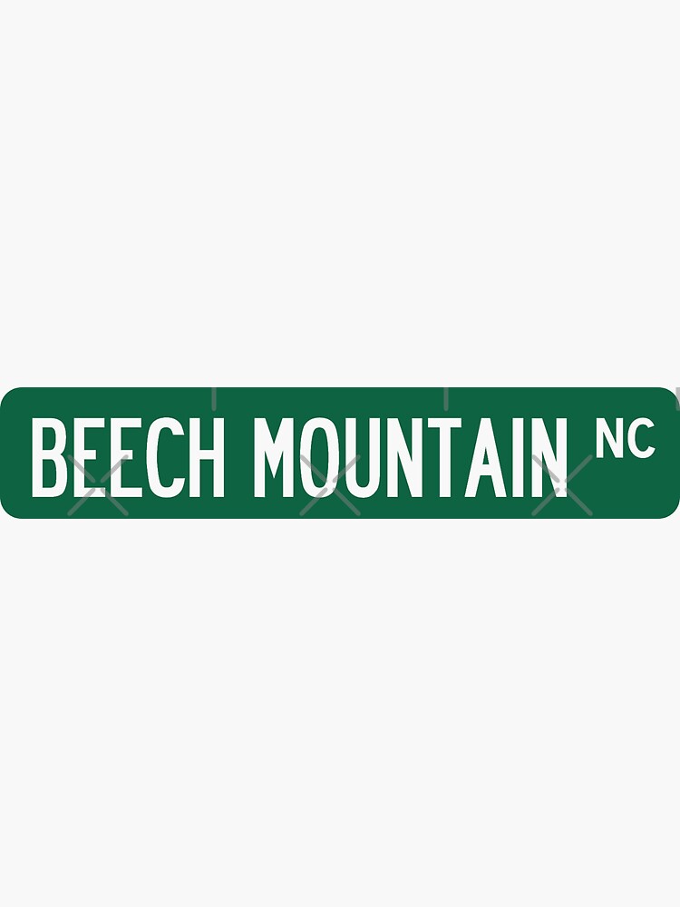 "Beech Mountain, NC Street Sign Sticker" Sticker for Sale by hesappe ...