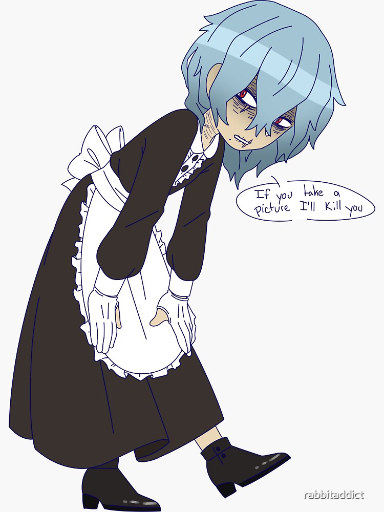 Maid Shigaraki Sticker For Sale By Rabbitaddict Redbubble