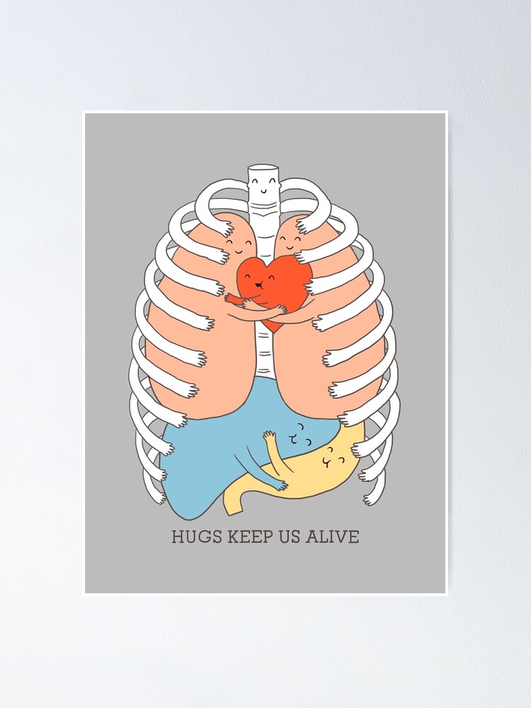 "Hugs Keep Us Alive" Poster for Sale by ilovedoodle | Redbubble