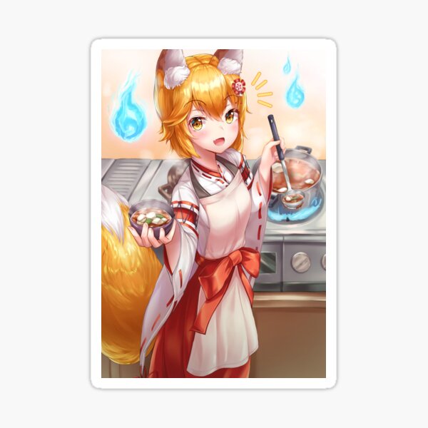 "Dinner's Ready | Sewayaki Kitsune no Senko-san" Sticker by Ozairkid ...