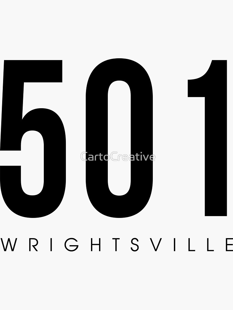 "Wrightsville, AR - 501 Area Code" Sticker for Sale by CartoCreative ...