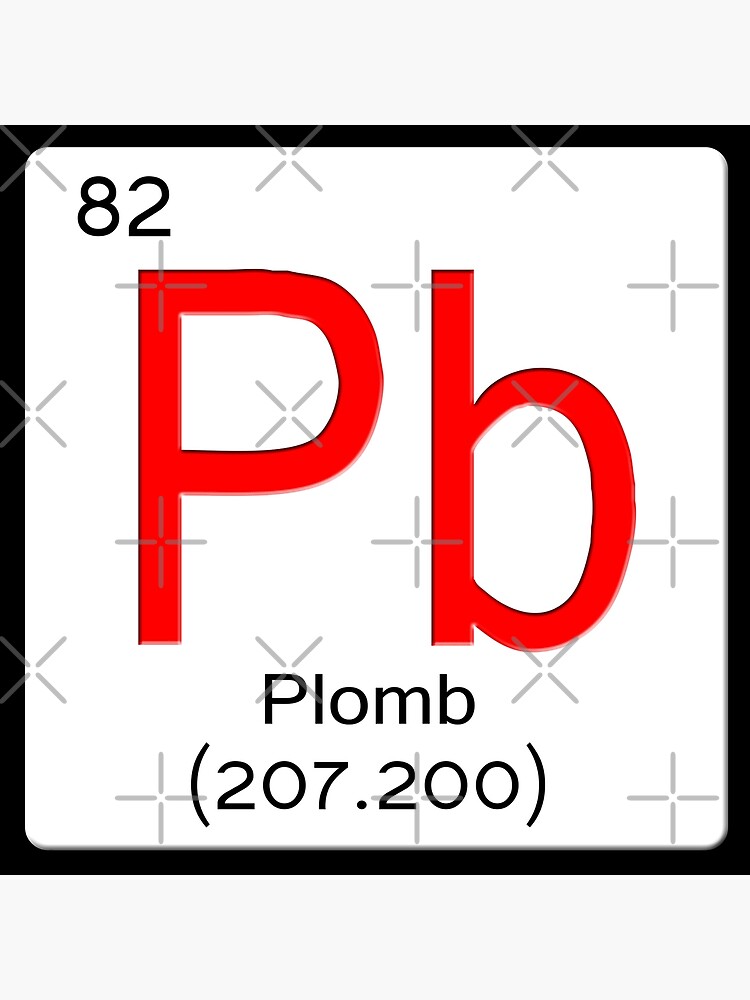 "Chemical periodic table style tile Pb Plomb - French Francais" Art ...
