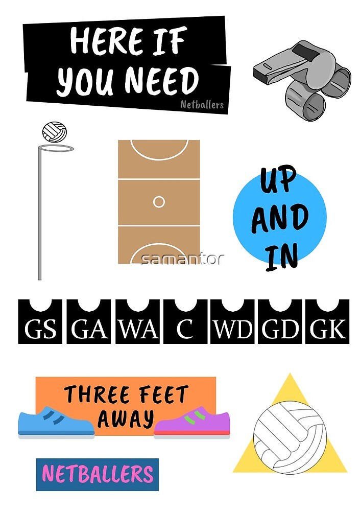 "Netball Sticker Sheet" by samantor | Redbubble