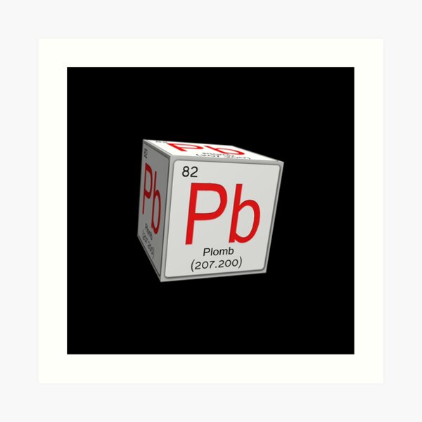 "Chemical periodic table style tile Pb Plomb - French Francais" Art ...