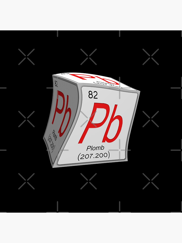 "Chemical periodic table style tile Pb Plomb - French Francais" Sticker ...