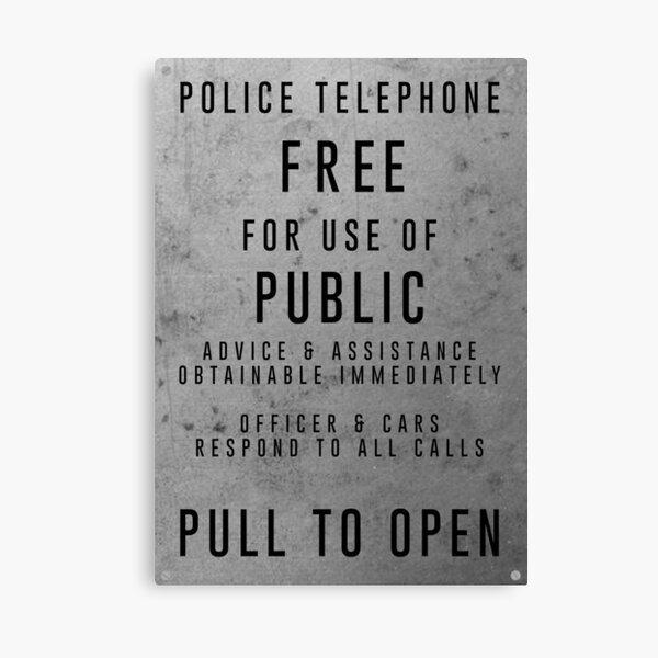 "Police Box Sign" Canvas Print for Sale by Logo-A-GoGo | Redbubble