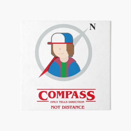 "Dustin's compass - stranger things" Art Board Print for Sale by apicon ...