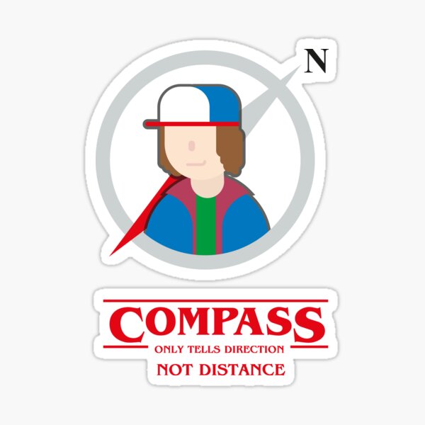 "Dustin's compass - stranger things" Sticker by apicon | Redbubble