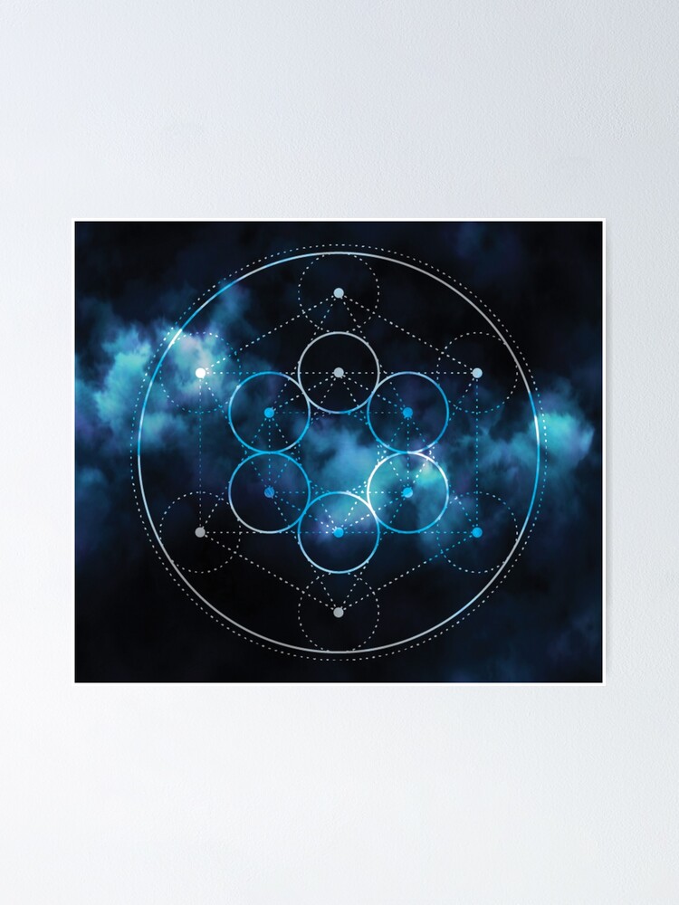 "The Hexagon Formation Symbol and Nebula Clouds in Space" Poster by ...