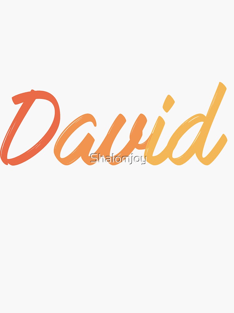 "David" Sticker by Shalomjoy | Redbubble