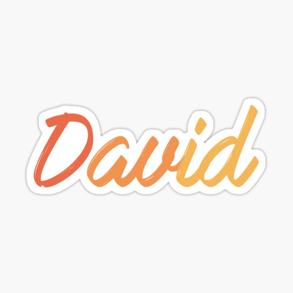 "David" Sticker by Shalomjoy | Redbubble