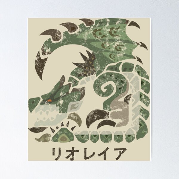 "Monster Hunter World Rathian Kanji Icon" Poster for Sale by Avalon ...