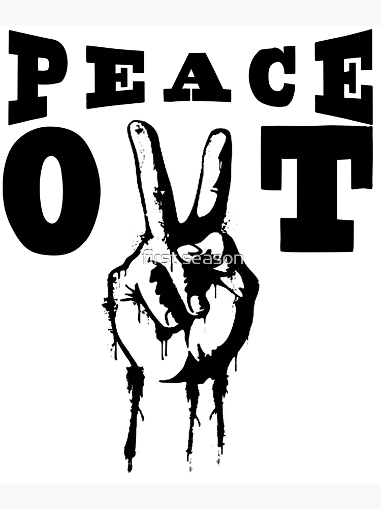 Peace Out Sign Peace Out Finger Svg Etsy