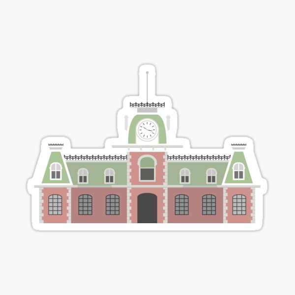 "Main Street Train Station" Sticker by EASYProductions | Redbubble