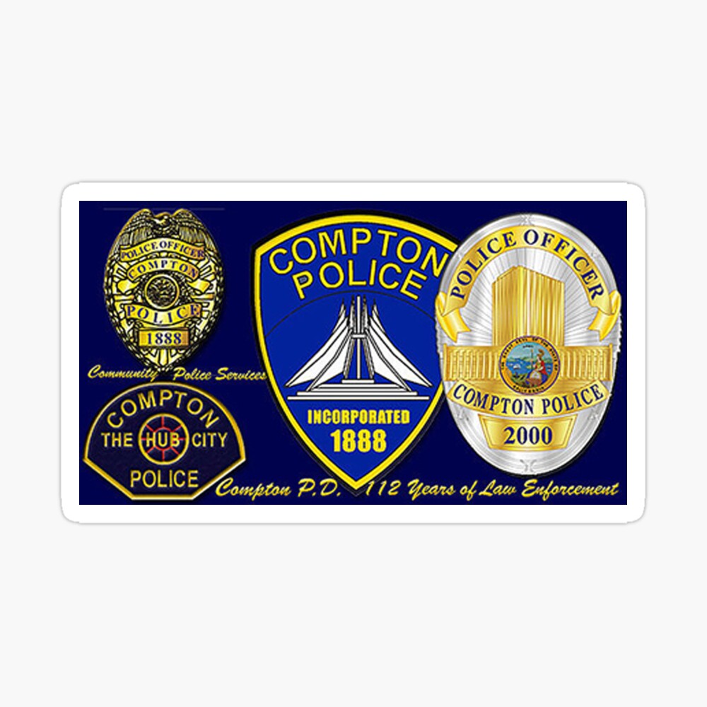 Compton Police Department Compton Police" Sticker For Sale By