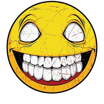 "Malevolent Grin" Sticker for Sale by xdigfilthyx | Redbubble