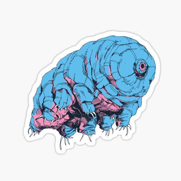"Blue Tardigrade" Sticker for Sale by thewormling | Redbubble