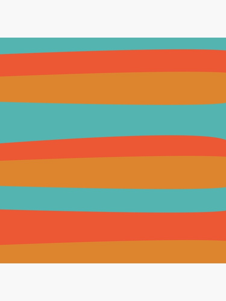 "Groovy Stripes Irregular Stripe Pattern in Turquoise and Orange ...