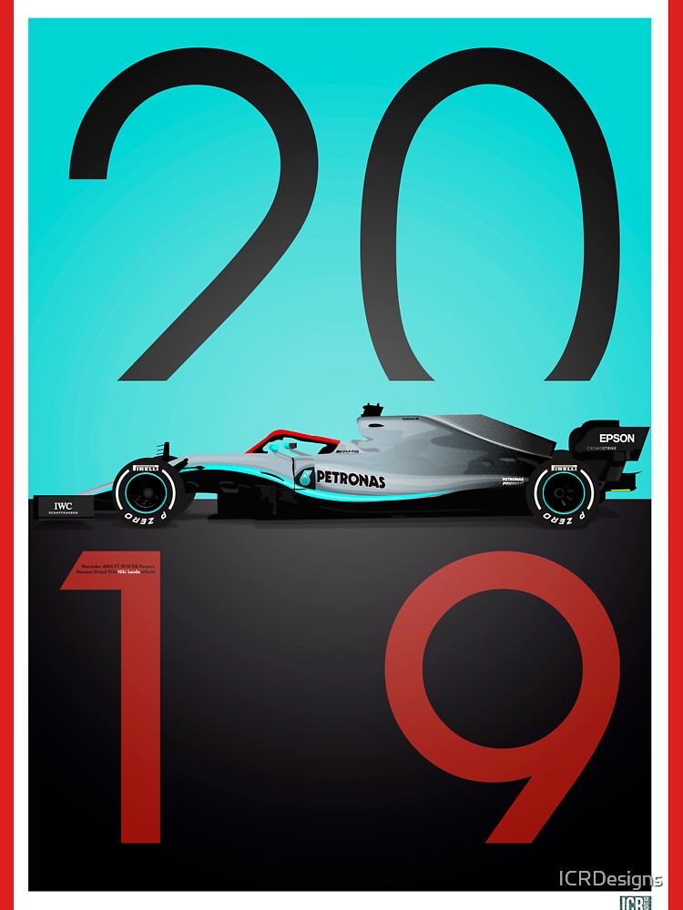 "Merc w10 poster Niki Lauda" T-shirt by ICRDesigns | Redbubble