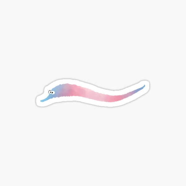 "trans worm on a string pride" Sticker by raindropdoodles | Redbubble