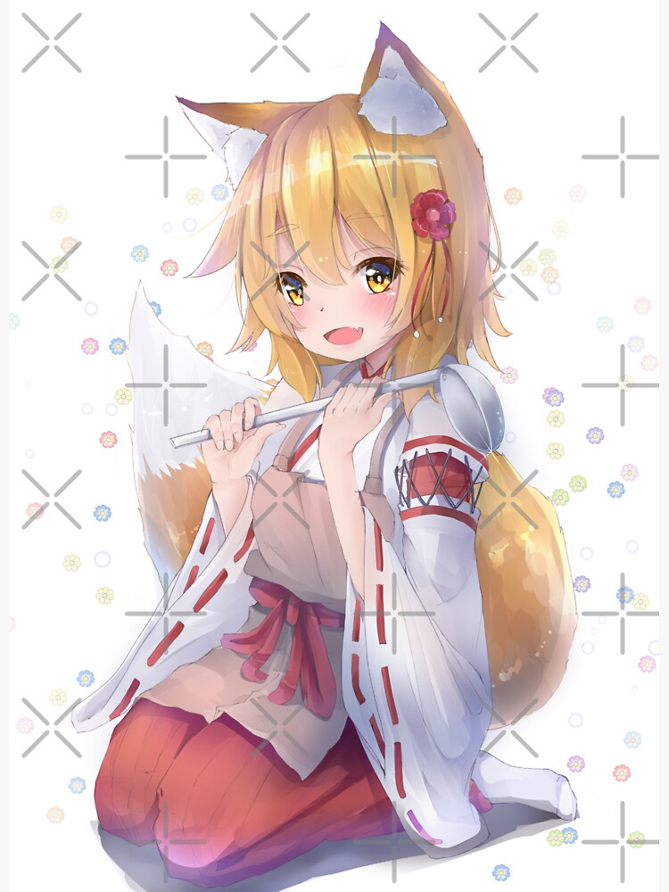 "Happy Senko | Sewayaki Kitsune no Senko-san" Sticker for Sale by ...
