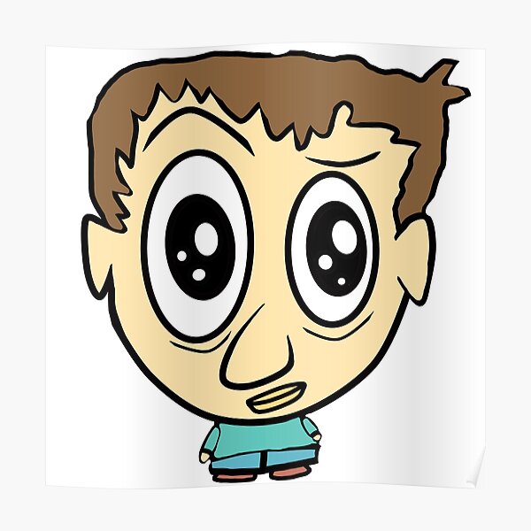 "Cartoon character looks mega cool" Poster by phys | Redbubble