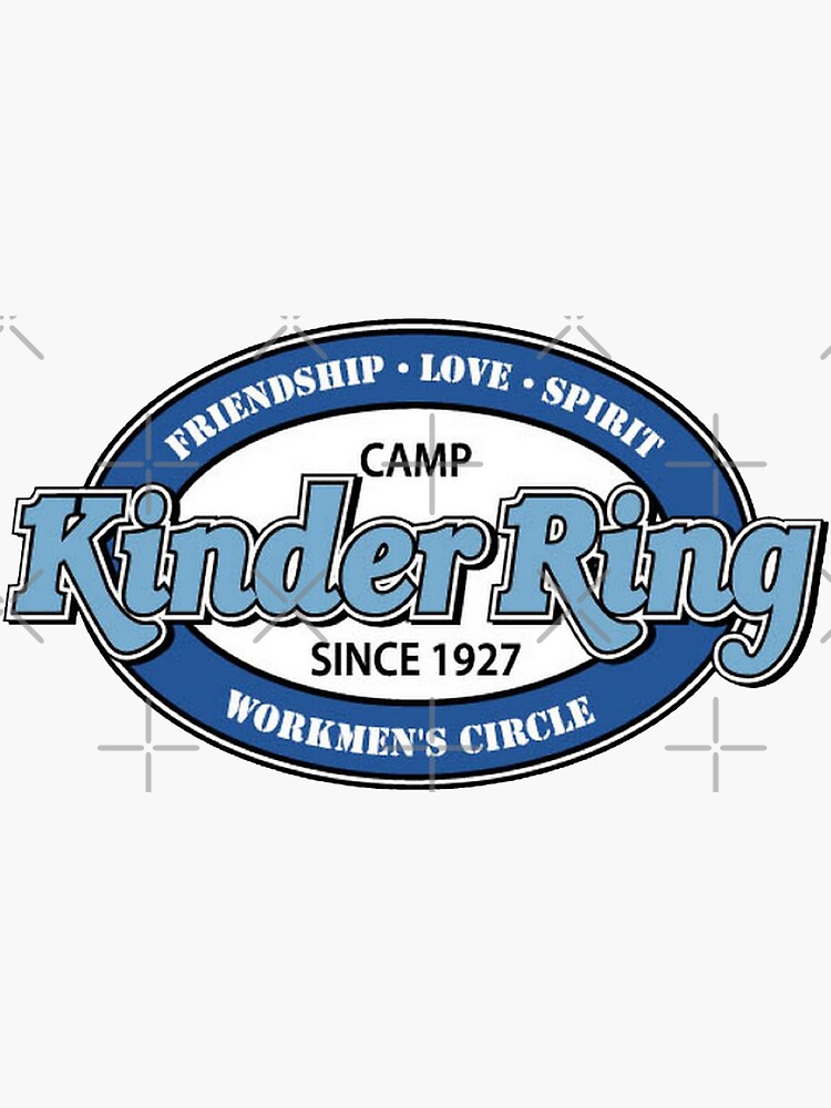 "Camp Kinder Ring" Sticker by drewsandler | Redbubble