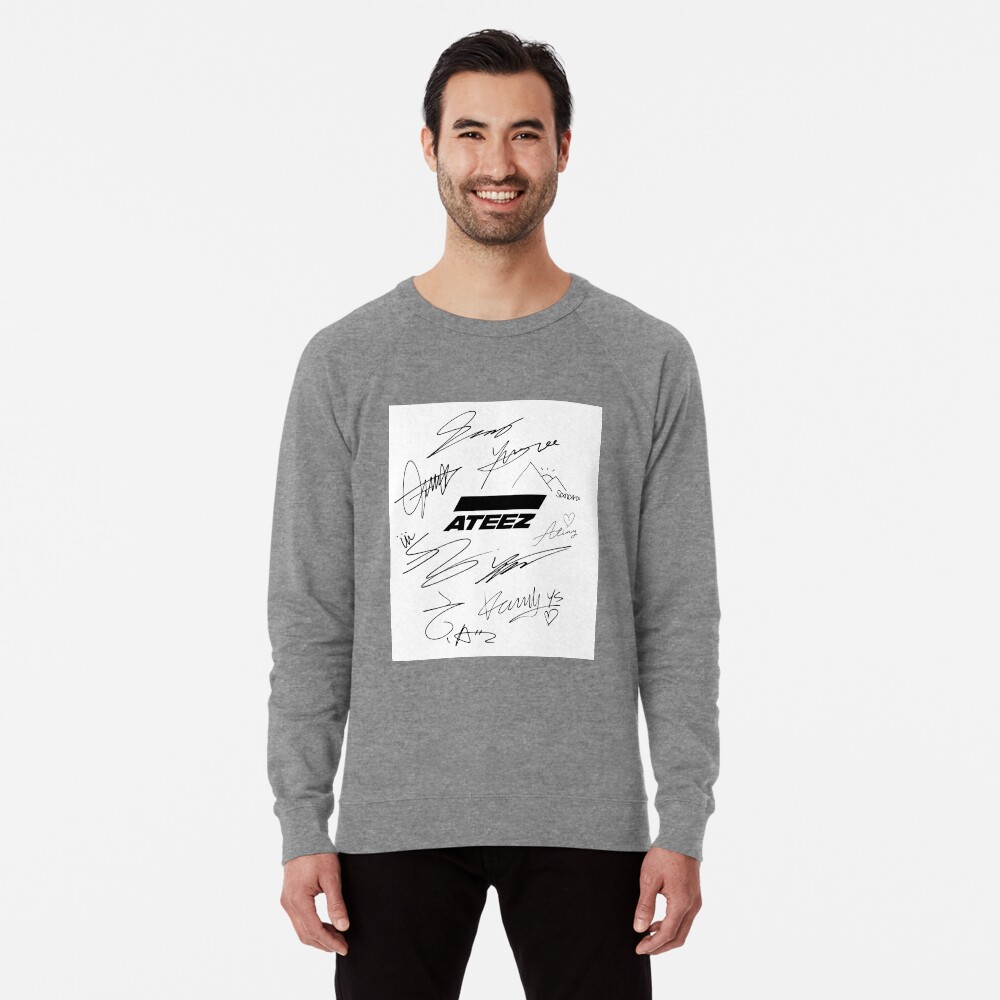 "Ateez - logo + signatures - white" Poster for Sale by joyahatim ...