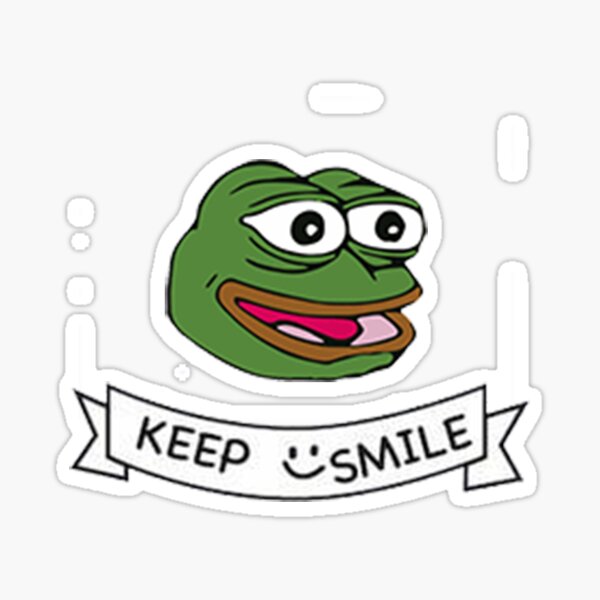 "pepe the frog - keep smile" Sticker for Sale by Hentary | Redbubble