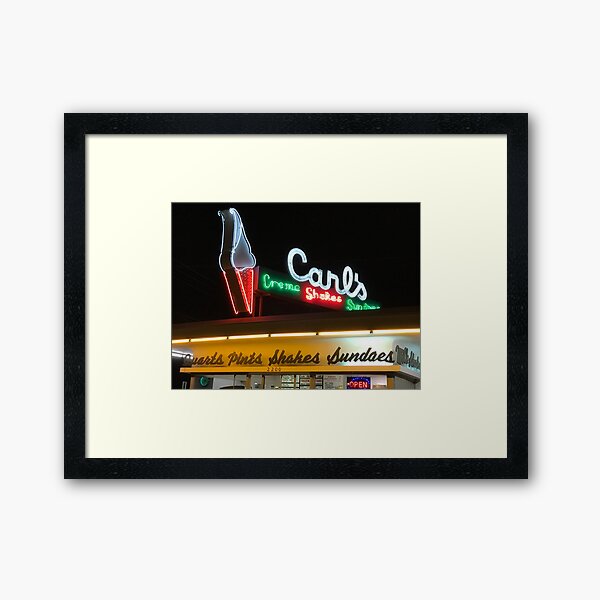 "Carl's Frozen Custard" Framed Art Print for Sale by inaflashva | Redbubble