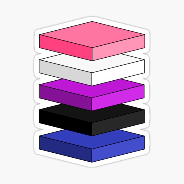 "Subtle Geometric Genderfluid Pride Flag Design" Sticker for Sale by ...