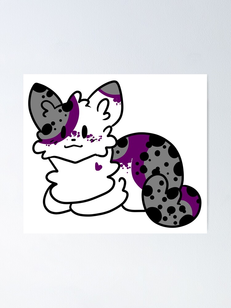 "Asexual Pride Cat" Poster by EpikBecky | Redbubble