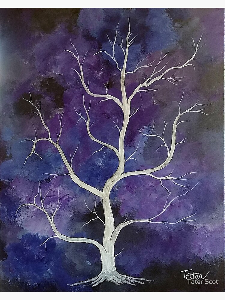 "The Dancing Tree (Dark)" Sticker by FineArtByTater1 | Redbubble