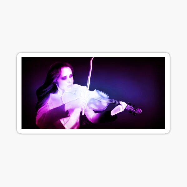 "White Violin" Sticker for Sale by dextrahoffman | Redbubble