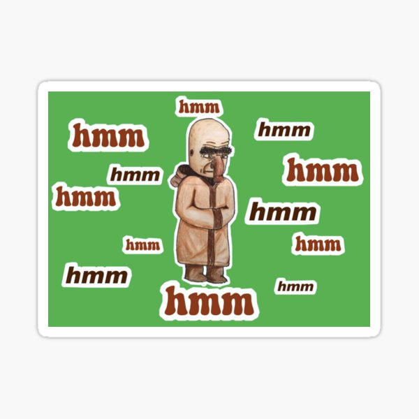 "MINECRAFT VILLAGER HMM - green background" Sticker for Sale by mai1in ...