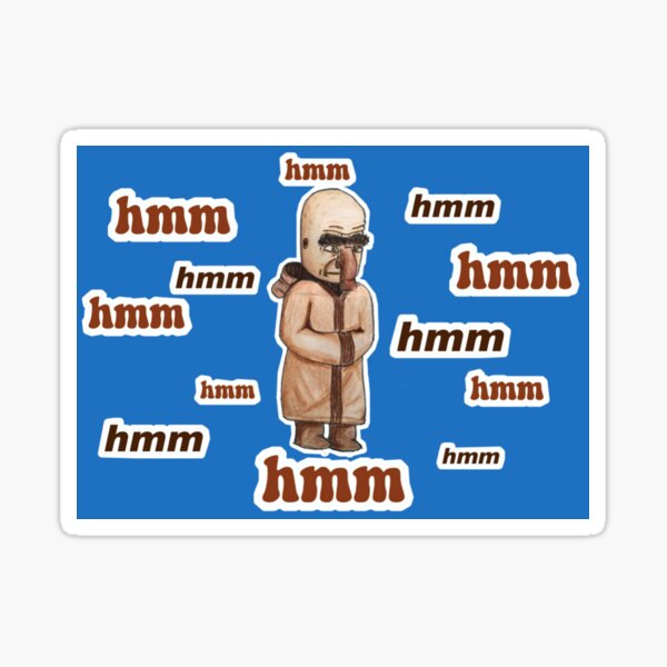 "MINECRAFT VILLAGER HMM - blue background" Sticker for Sale by mai1in ...