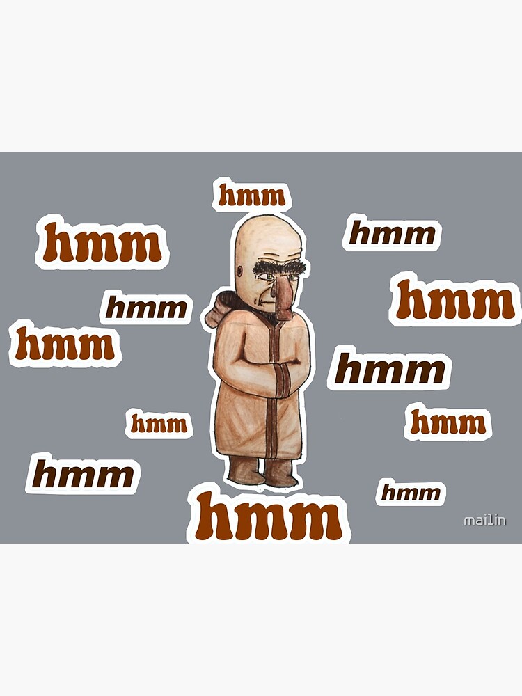 "MINECRAFT VILLAGER HMM - transparent background" Photographic Print ...