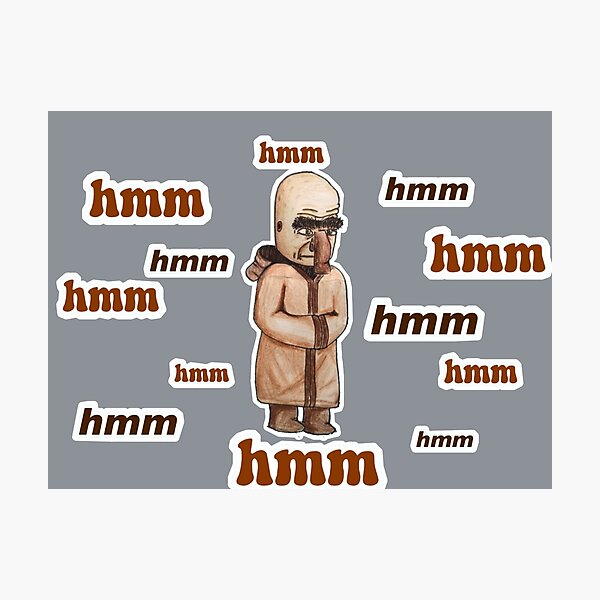 "MINECRAFT VILLAGER HMM - transparent background" Photographic Print ...