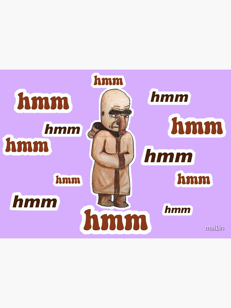 "MINECRAFT VILLAGER HMM - pastel purple background" Sticker for Sale by ...