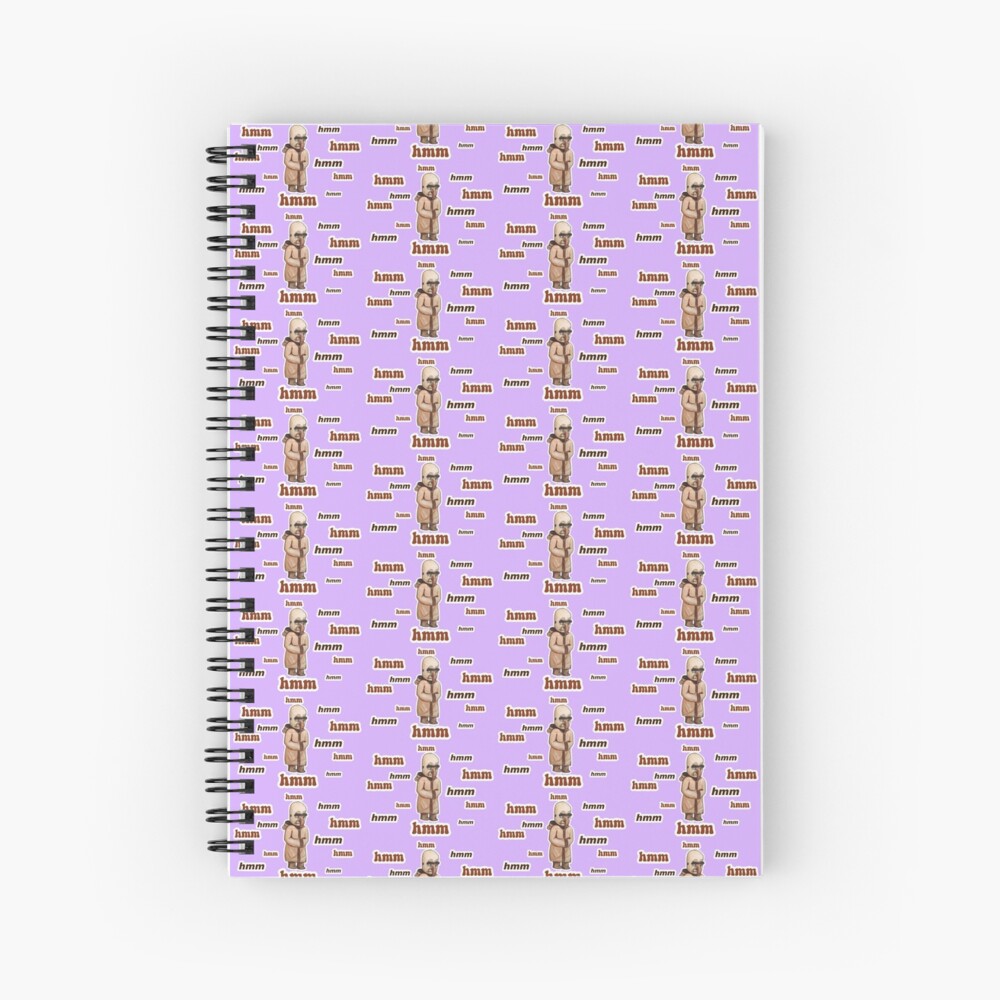 "MINECRAFT VILLAGER HMM - pastel purple background" Spiral Notebook for ...