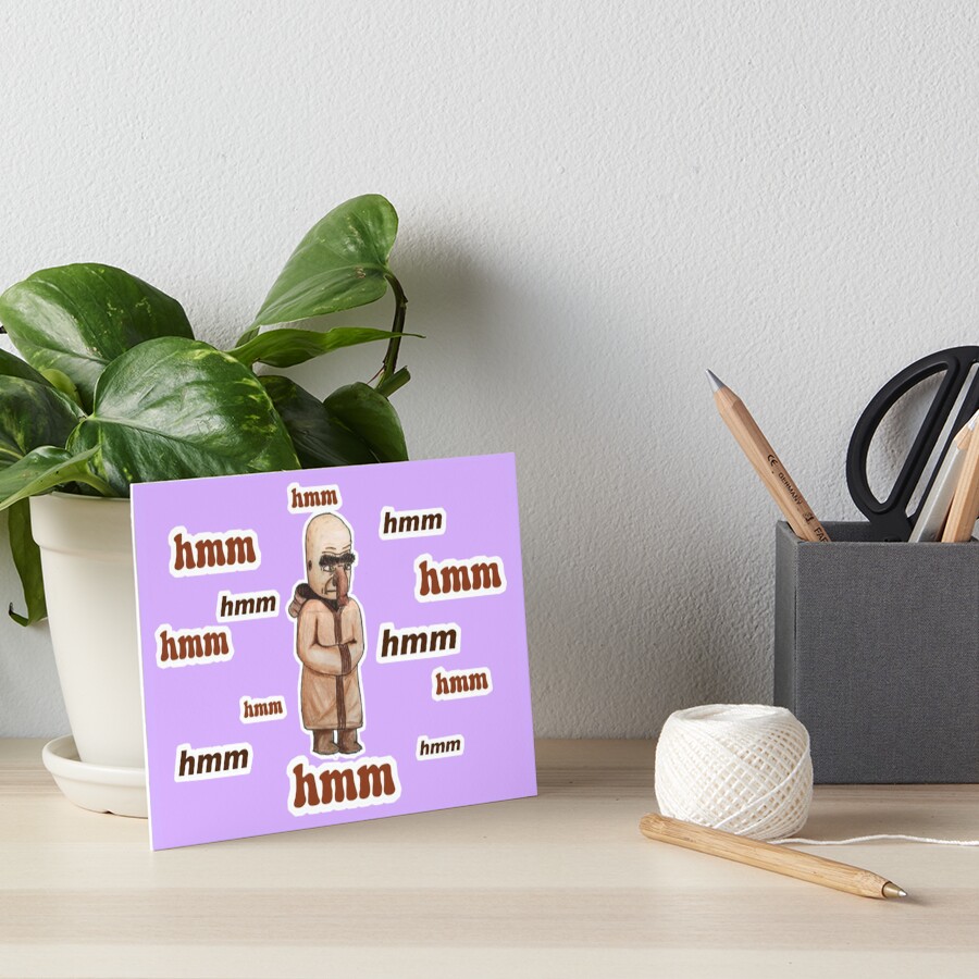 "MINECRAFT VILLAGER HMM - pastel purple background" Art Board Print for ...