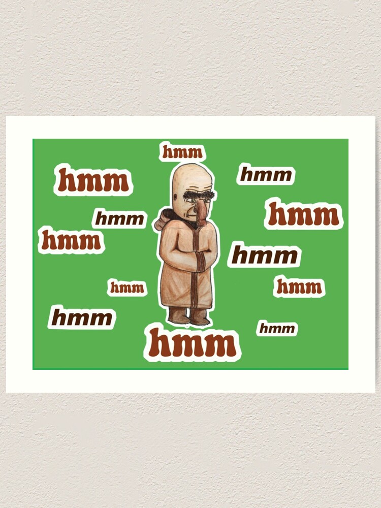 "MINECRAFT VILLAGER HMM - green background" Art Print for Sale by ...